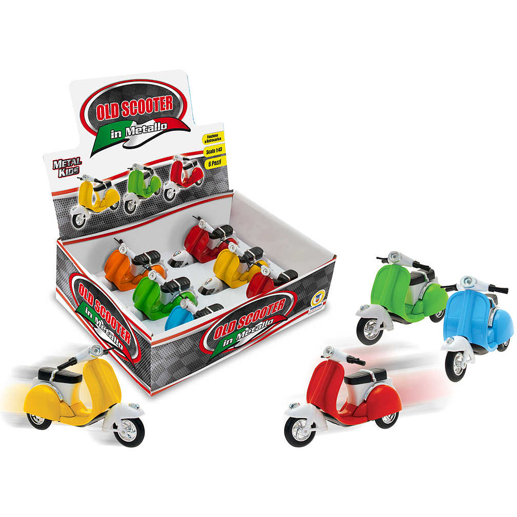 VESPINA RETROCARICA METALLO IN DISPLAY